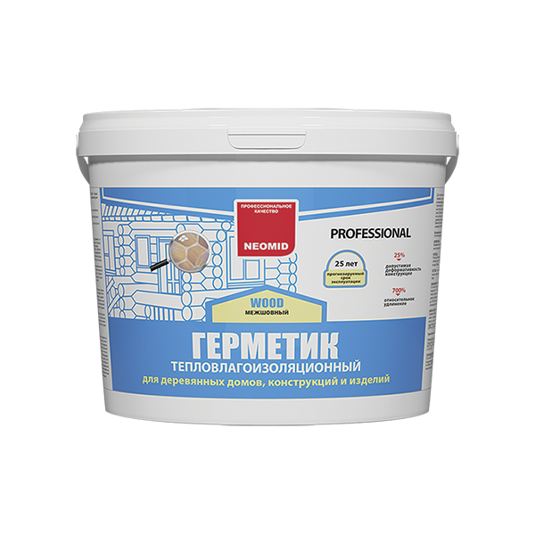 Герметик для деревянного дома Неомид WOOD Professional Белый - 15 кг от ...